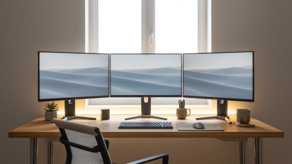 17 Triple Monitor Setup Ideas to Upgrade Your Desk - ArtTechHouse