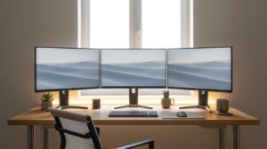 17 Triple Monitor Setup Ideas to Upgrade Your Desk - ArtTechHouse
