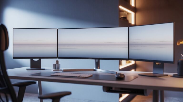 17 Triple Monitor Setup Ideas to Upgrade Your Desk - ArtTechHouse