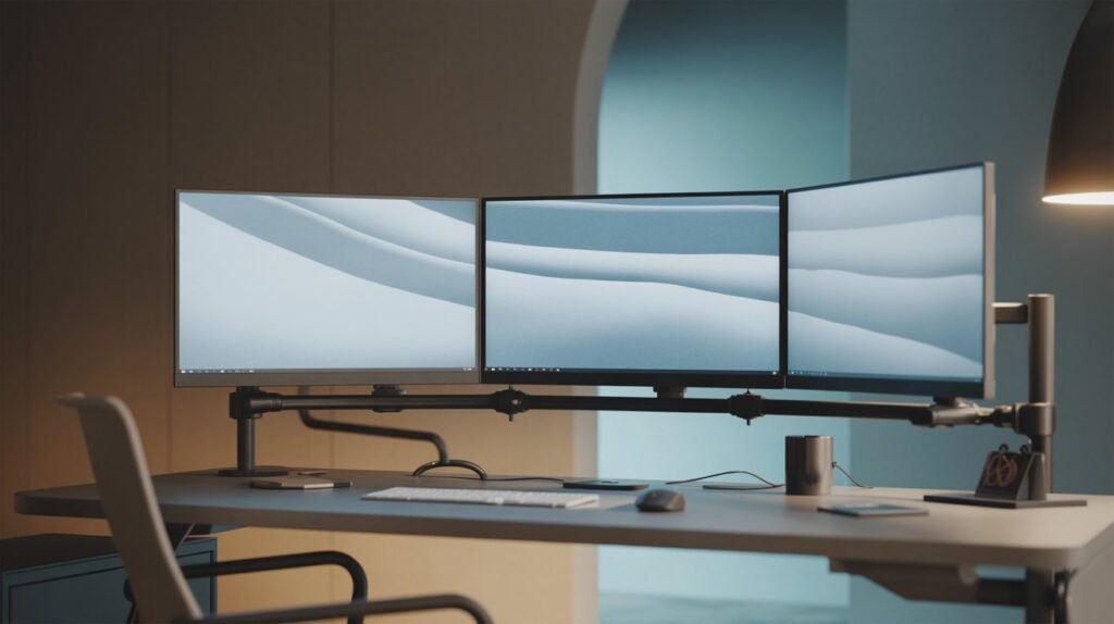 17 Triple Monitor Setup Ideas to Upgrade Your Desk - ArtTechHouse